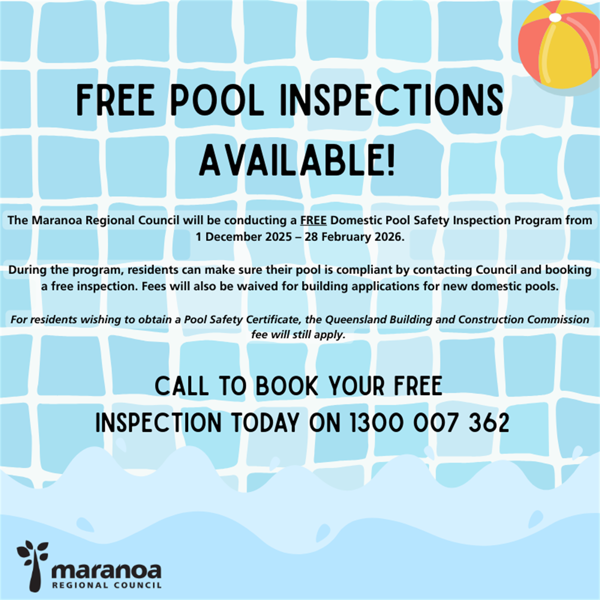 Free Pool Inspections available this December, January and February ...